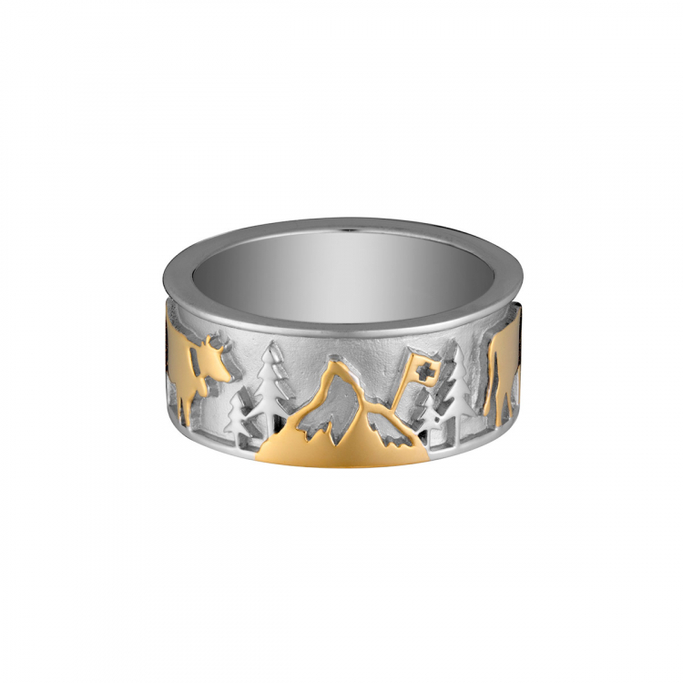 Gexist Swiss Edelweiss Ring Matterhorn mit Fahne - RG 9024 - Helen ...